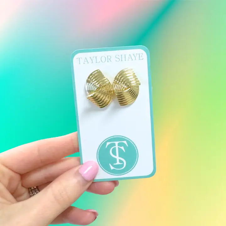 Taylor Shaye- Wave Studs – K. Ellis Boutique