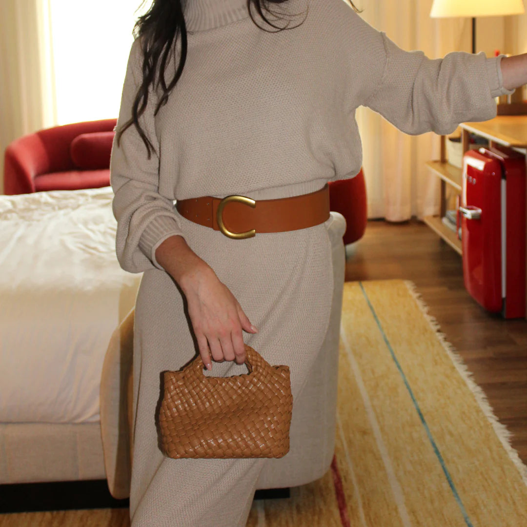 Maggie Mini Tote- Brown – K. Ellis Boutique